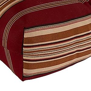 Greendale Home Fashions Outdoor 44 x 22-inch High Back Chair Cushion, Set of 1, Tuscan Stripe