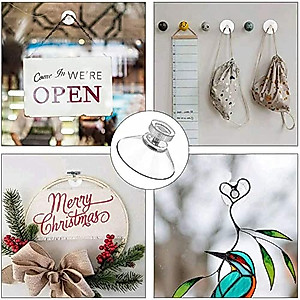 12pcs 53mm Glass Sucker Wall Hanger Pads Clear Screw Hooks Suction Cup Holder Transparent and Strong PVC Sucker Hook, Waterproof Storage and Fixation of Foot Pad