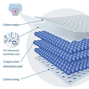 BIG ELEPHANT Baby Girls Training Underpants Toddler Training Pants 3 Pack, 2T