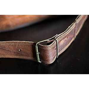 Leather Satchel Chic Crossbody Shoulder Sleek Sling Bag Genuine Leather iPad/Tablet Vintage Tan Brown 9 inch Messenger Bag For 9 inch iPad Pro for Women Men Gift by Cureo