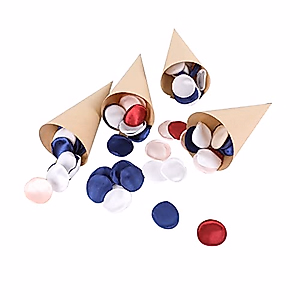 100 Pcs Kraft Paper Confetti Cones - Wedding Confetti Toss Cones Fill Rose Petals Lavender Or Candy Wraps (Sector)