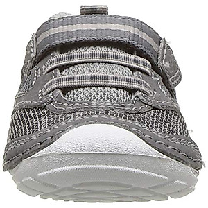 Stride Rite baby boys Adrian Athletic Sneaker, Grey, 4 Toddler US