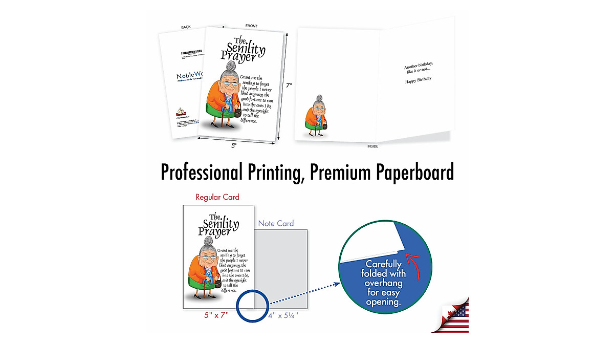 NobleWorks Hilarious Birthday Cards - Pack of 3