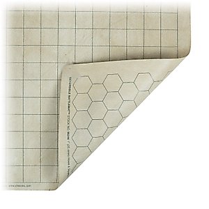 Chessex Role Playing Play Mat: Battlemat Double-Sided Reversible Mat for RPGs and Miniature Figure Games (26 in x 23 1/2 in) Squares/Hexes