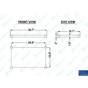 Additional Undershelf for AmGood Work Table | Adjustable Galvanized Steel Undershelf (24" x 36")