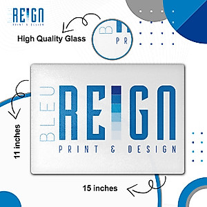 Bleu Reign Cutting Board Personalized Custom Name Motivational Inspirational When Life Gives You Lemons Gratitude 11x15 inches Textured Glass