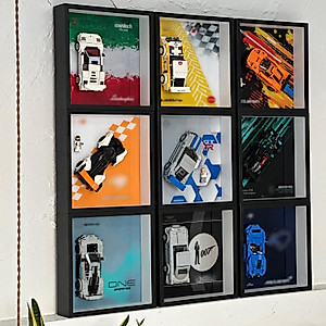 iLuane Display Wallboard for Lego Speed Champions 2 Fast 2 Furious Nissan Skyline GT-R (R34) 76917 Race Car Toy, Adult Collectibles Wall Mount, Home or Office Décor (No Car Included)