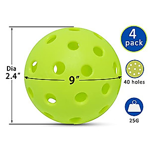 Pickle Ball Replacement Net 22ft x 3ft for Indoor and Outdoor Fits for Most Free-Standing Pickle Ball Frame Come with 4 Outdoor Pickle Balls (Net Only)