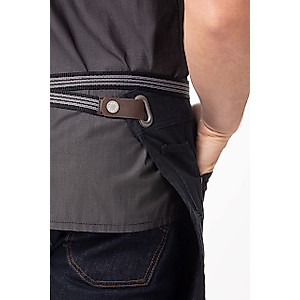 Chef Works Unisex Berkeley Half Bistro Apron, Jet Black, One Size