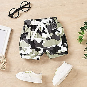 Aalizzwell Preemie Baby Boys Clothes Outfit Mamas Sleeveless Camouflage Shorts for Spring Summer Clothing Premature Black