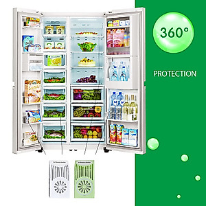 CANAGER Refrigerator Deodorizer, Freezer Odor Eliminator,Better Than Baking Soda-(Green,1 Pack)