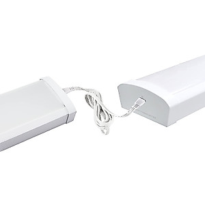 (Pack of 4) LED Shop Light 4FT, 40W 4800LM 6000K Super Bright White, Linkable LED Light Bar for Room, Garage, Corded Electric with Built-in ON/Off Switch, Frosted Cover