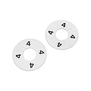 DBM IMPORTS 10 PC 3-1/2" Clothing Rack Sizes 4 Dividers Hangers White Plastic Round Retail Store