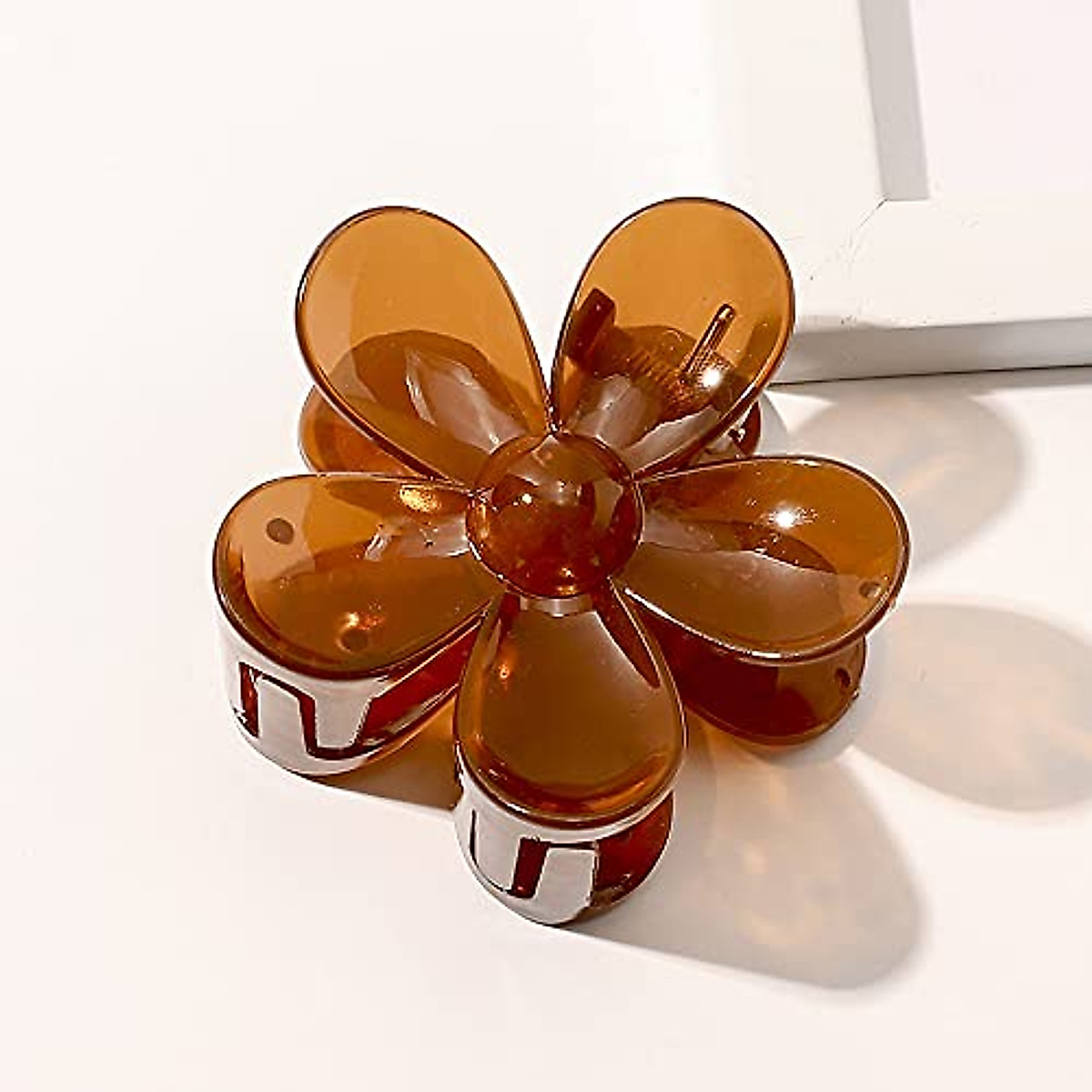 TODEROY 6 PCS Big Hair Claw Clips Matte Flower Hair Clips Non-Slip Cute Hair Catch Barrettes Plastic Jaw Clamps for Thin Thick Hair Hair Acrylic Accessories for Women Girls 6 Colors