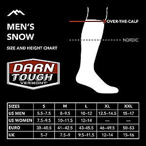 DARN TOUGH (Style 1815) Men's Captain Stripe Snow Sock - Stars and Stripes, XL