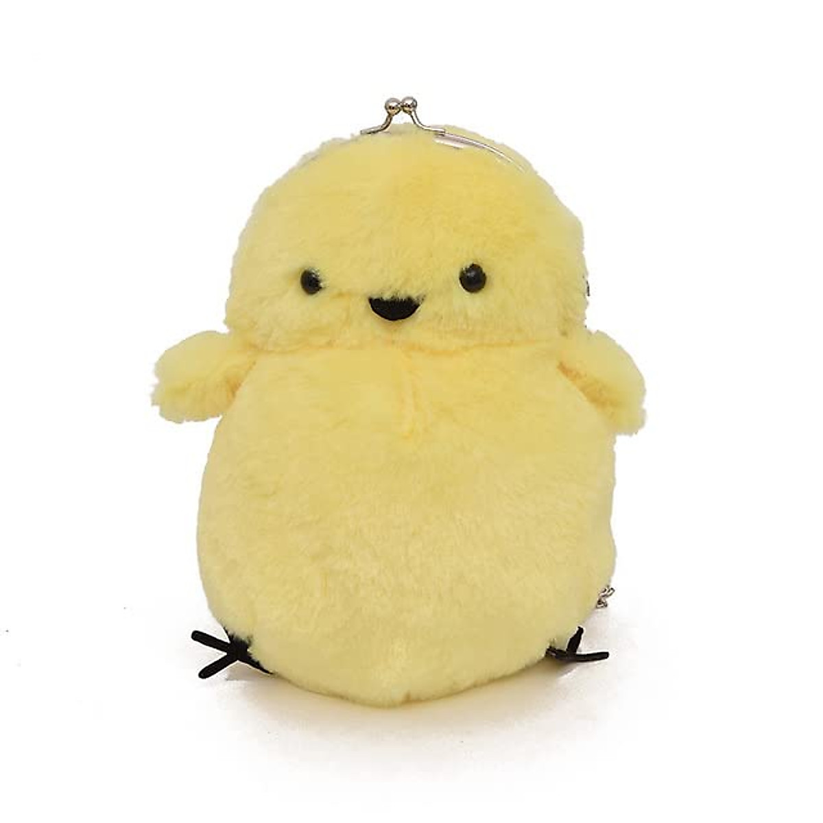 Techcircle Cute Chick Purse Crossbody Fluffy Fur Coin Wallet Chain Pouch-Yellow
