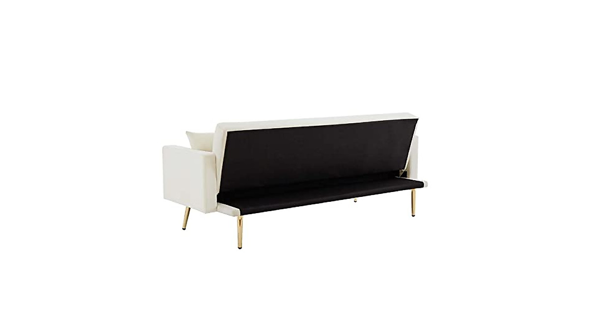 Modern 73" Velvet Convertible Futon Sofa Bed
