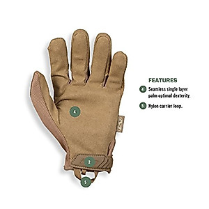 Mechanix Wear: The Original Tactical Work Gloves with Secure Fit, Flexible Grip for Multi-Purpose Use, Durable Touchscreen Safety Gloves for Men (Brown, X-Large)