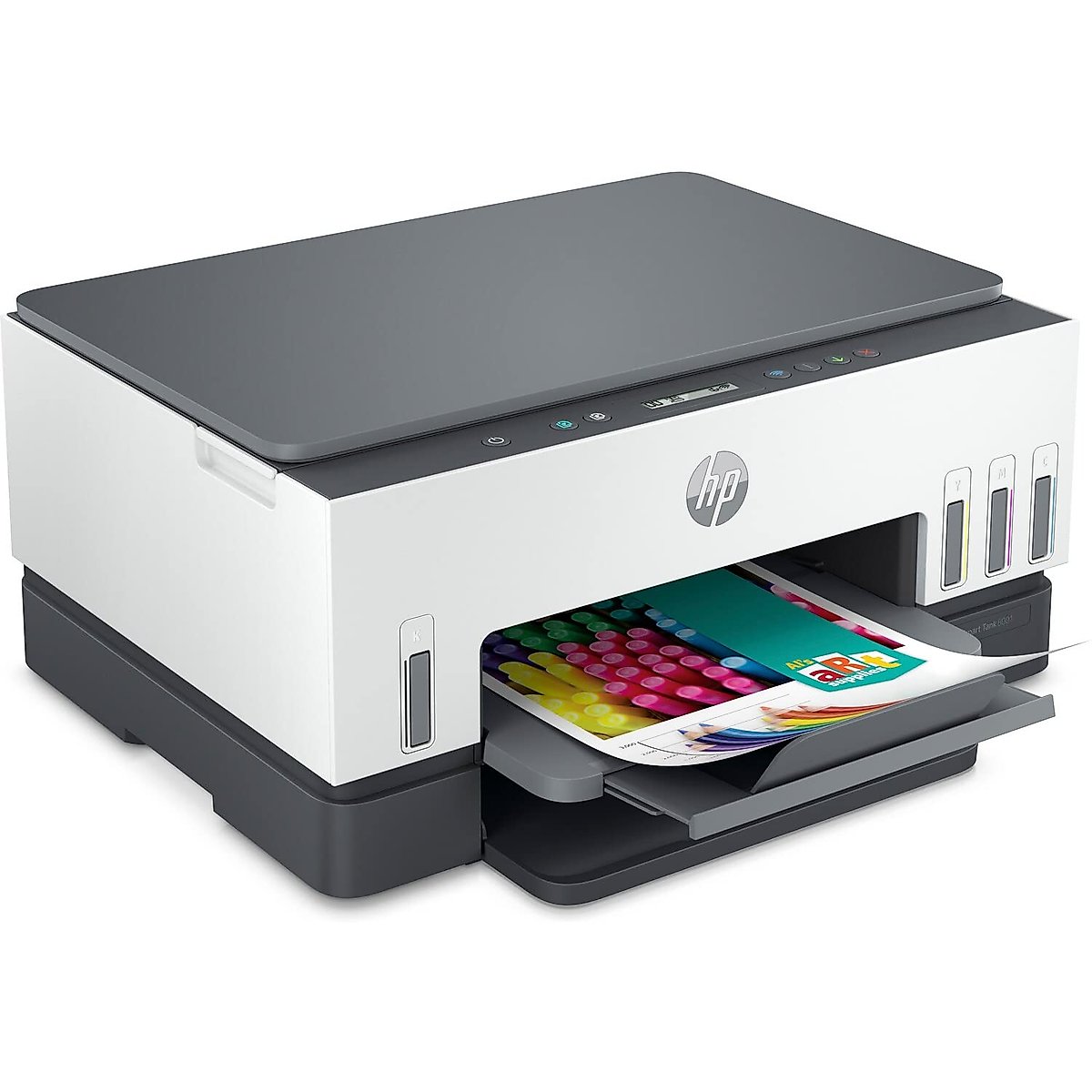 HP Smart -Tank 6001 Wireless All-in-One Printer, Mobile Print, Scan, Copy - 2H0B9A (Renewed)