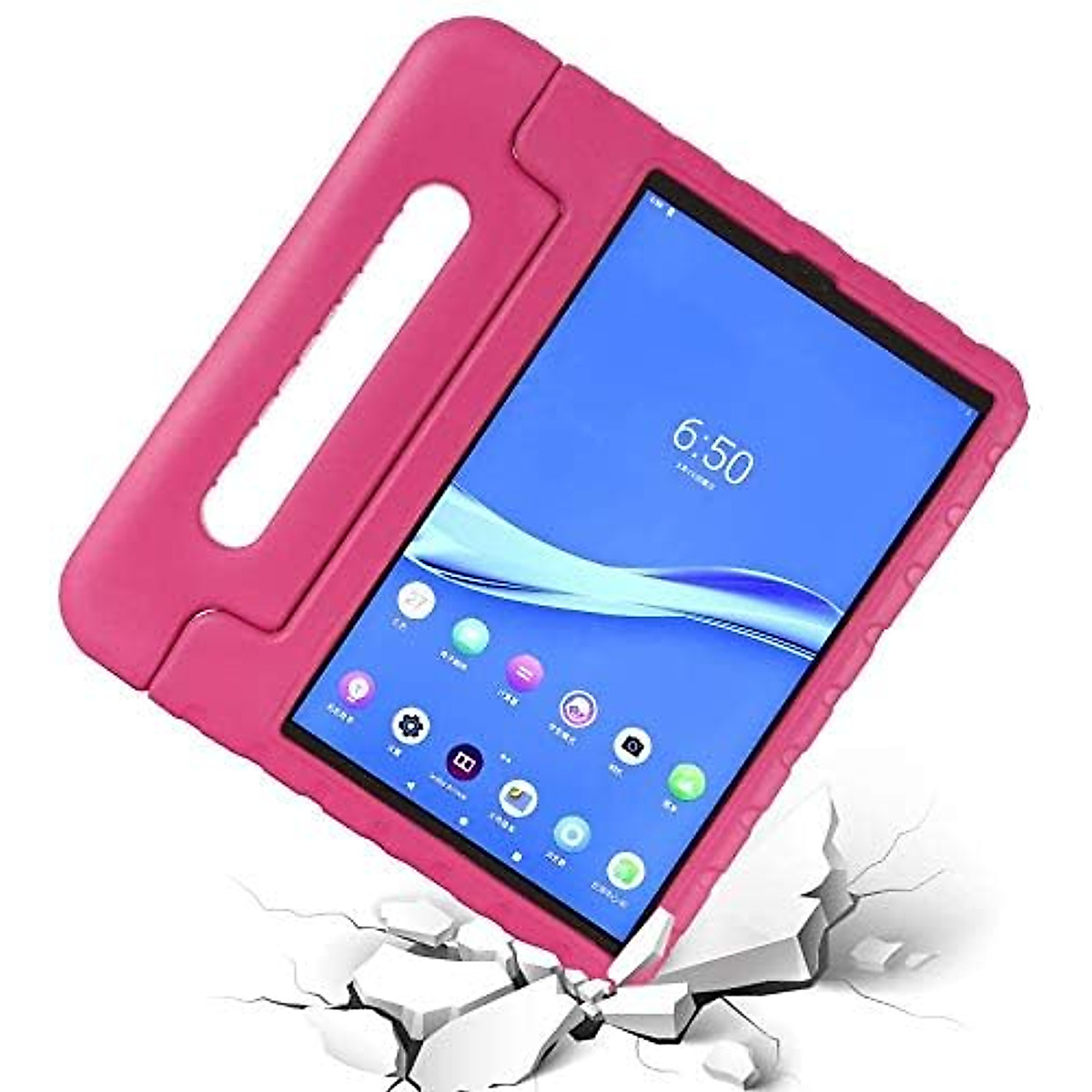 Golden Sheeps Kid Friendly Case Compatible for Lenovo Tab M10 Plus (TB-X606F) 10.3" FHD Android Tablet Shockproof Ultra Light Weight Convertible Handle Stand Cover (Rose)