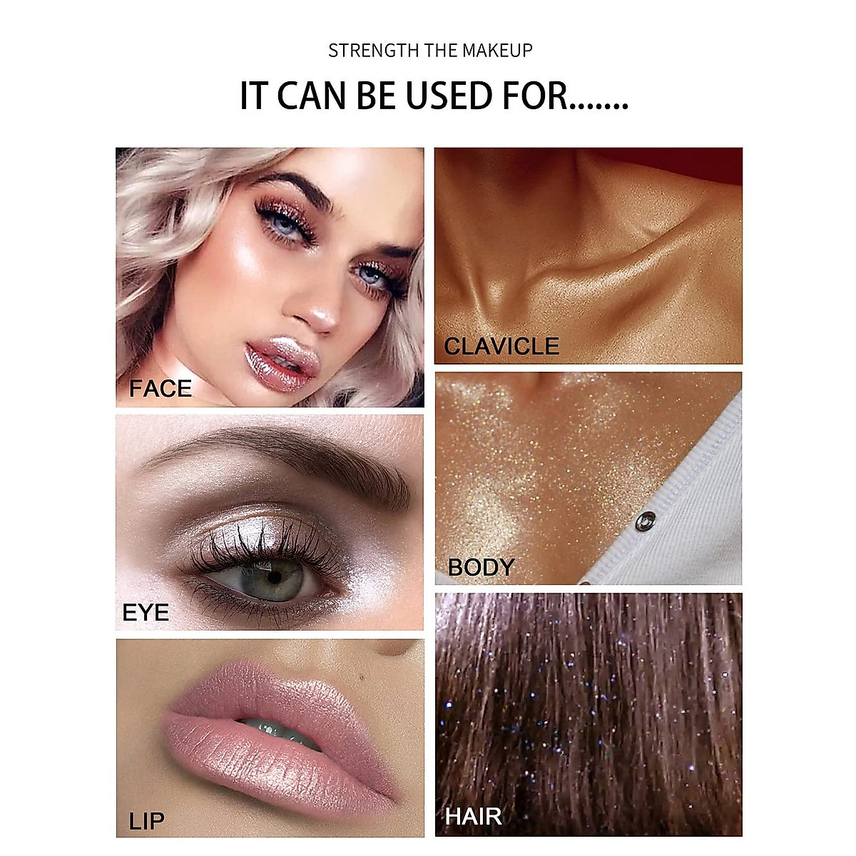 3 Color Glitter Powder Highlighter Makeup,Body Brightens the Natural Three-Dimensional Face Blusher Patting Glitter Powder Highlighter Makeup (01# 02#03#)