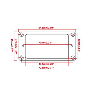 Metal Flat Electric Guitar Humbucker Pickup Ring, Frame Mounting Ring, Bridge Neck Pickups Cover Frame Replacement Part, Pack of 2 (chorme)