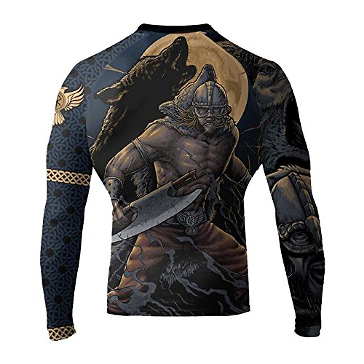 Raven Fightwear Men's Ulfhedinn MMA BJJ Rash Guard Black X-Large