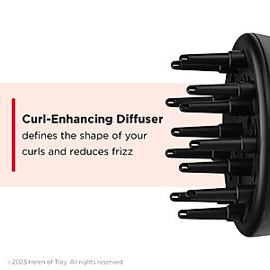 REVLON Airflow Control Hair Dryer with Diffuser | 1875W Blow Dryer Head Rotates 90° for Total Control, Wider Head for Less Drying Time, Reduces Frizz (Red)