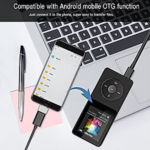 AGPTEK A02S 16GB MP3 Player with FM Radio, Voice Recorder, 70 Hours Playback and Expandable Up to 128GB, Black