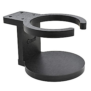 Poly Cup Holder for Adirondack Chair or Patio, Fits Standard- Large Cups (Black)