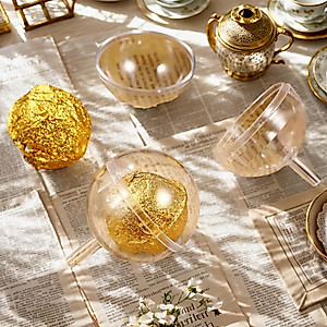 100Pcs Clear Chocolate Holder Balls Transparent Chocolate Holder Acrylic Candy Holder for Bouquet DIY Craft for Birthday Wedding Christmas Party Favors