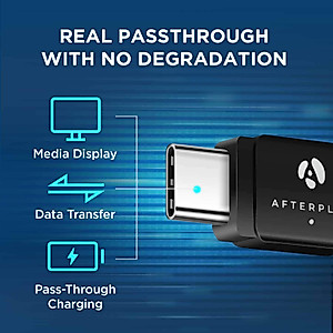 Afterplug USB C Extension Adapter, USB C Male to USB C Female Adapter, Thunderbolt 3/4/5 Extender up to 40Gbps, 8K@60Hz Video, 240W PD, for USB C Devices, Black, 2-Pack
