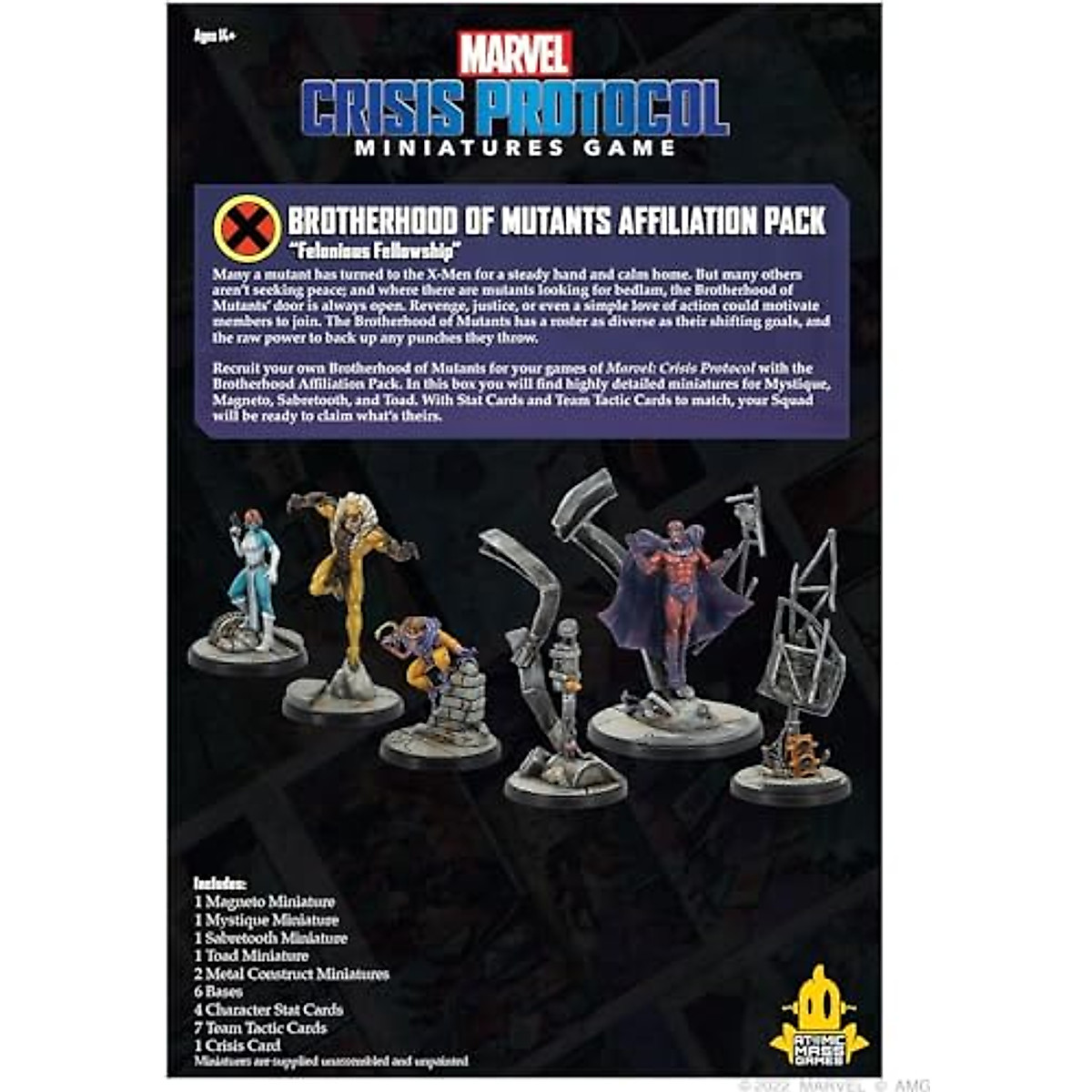 Marvel: Crisis Protocol Brotherhood of Mutants AFFILIATION PACK - Assemble The Mutant Revolution! Tabletop Superhero Game, Ages 14+, 2 Players, 90 Minute Playtime, Made by Atomic Mass Games