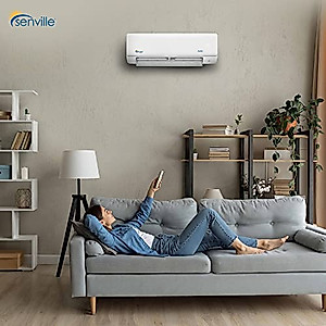 Senville SENA-36HF/Q Quad Zone Mini Split Air Conditioner Heat Pump, 36000 BTU, Works with Alexa, White