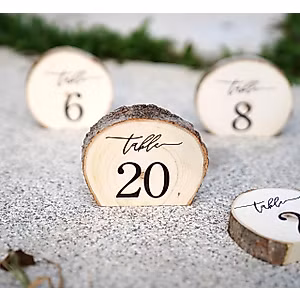 Rainbow Pana Wooden Table Numbers, 1-20 Wedding Table Numbers, Table Numbers 1-20 Perfect for Centerpiece, Wedding Reception, Decoration, Party, Anniversary