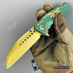 KCCEDGE BEST CUTLERY SOURCE Pocket Knife Camping Accessories Survival Kit 8" Folding Knife 3cr13 Stainless Steel Blade Tactical Knife Hunting Knife Camping Gear 80152