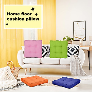 Gerrii 12 Pieces Floor Cushions Classroom Flexible Floor Seating Cushions Pillows for Kids in Home School Classroom Kindergarten Daycare Nursery (Bright Color,Square)