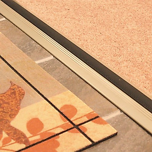 M-D Building Products 49004 3-3/4-by-3/4-by-36-Inch Deluxe Low Threshold with Vinyl Seal, Satin Nickel Finish