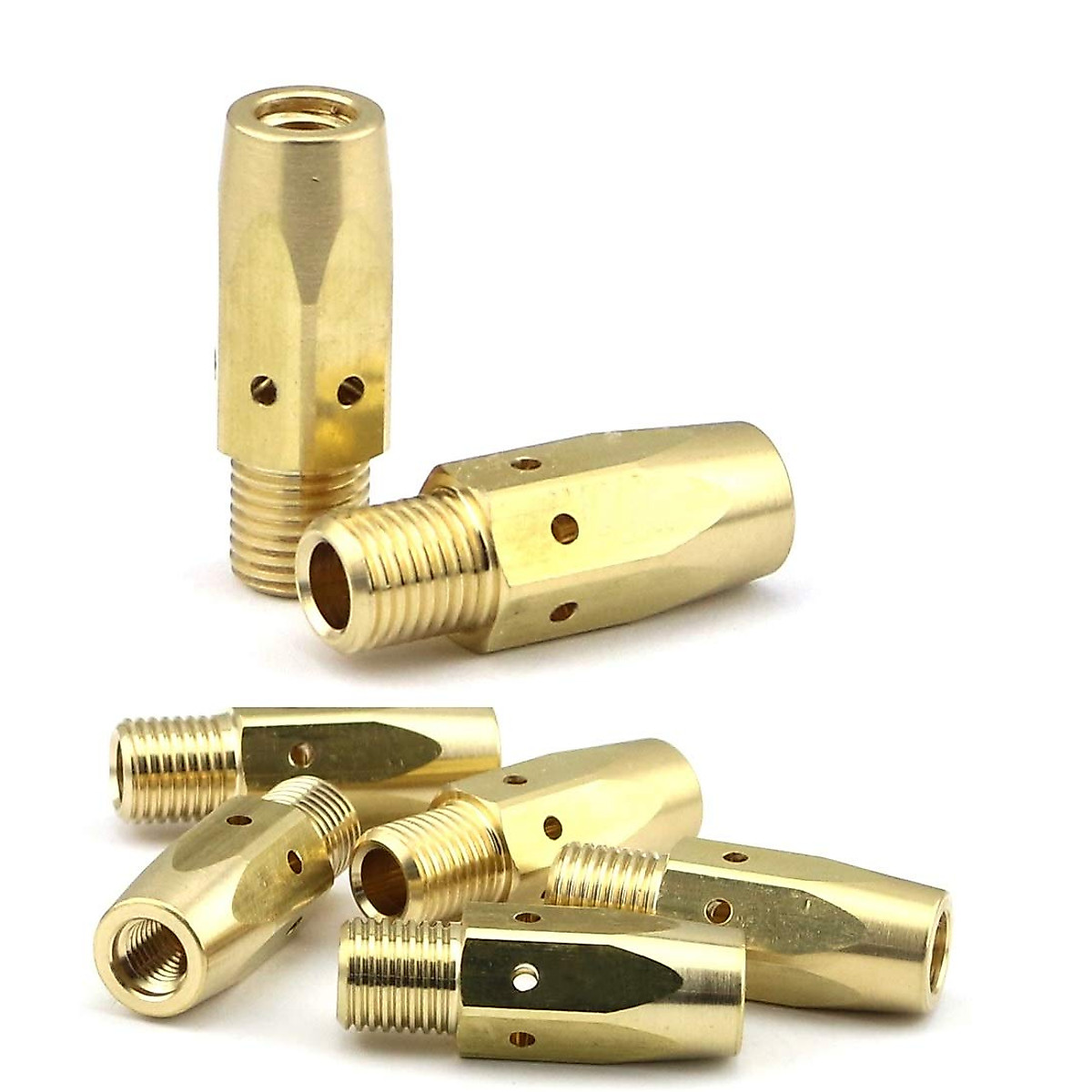 WeldingCity 2-pk Contact Tip Adapter Gas Diffuser 169728 for MIG Welding Gun Miller MIGmatic M-25 M-40 and Hobart H-series