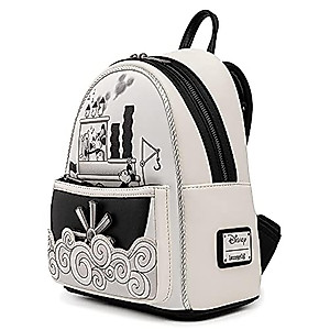 Loungefly Disney Mickey Steamboat Willie Music Cruise Womens Double Strap Shoulder Bag Purse