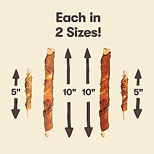 Pet 'n Shape Chik 'n Hide Twists – Chicken Wrapped Rawhide Natural Dog Treats, Small, 16 oz