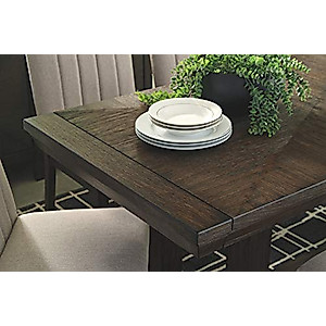 Signature Design by Ashley Dellbeck Casual Rectangular Dining Extension Table, Seats up to 8, Dark Brown
