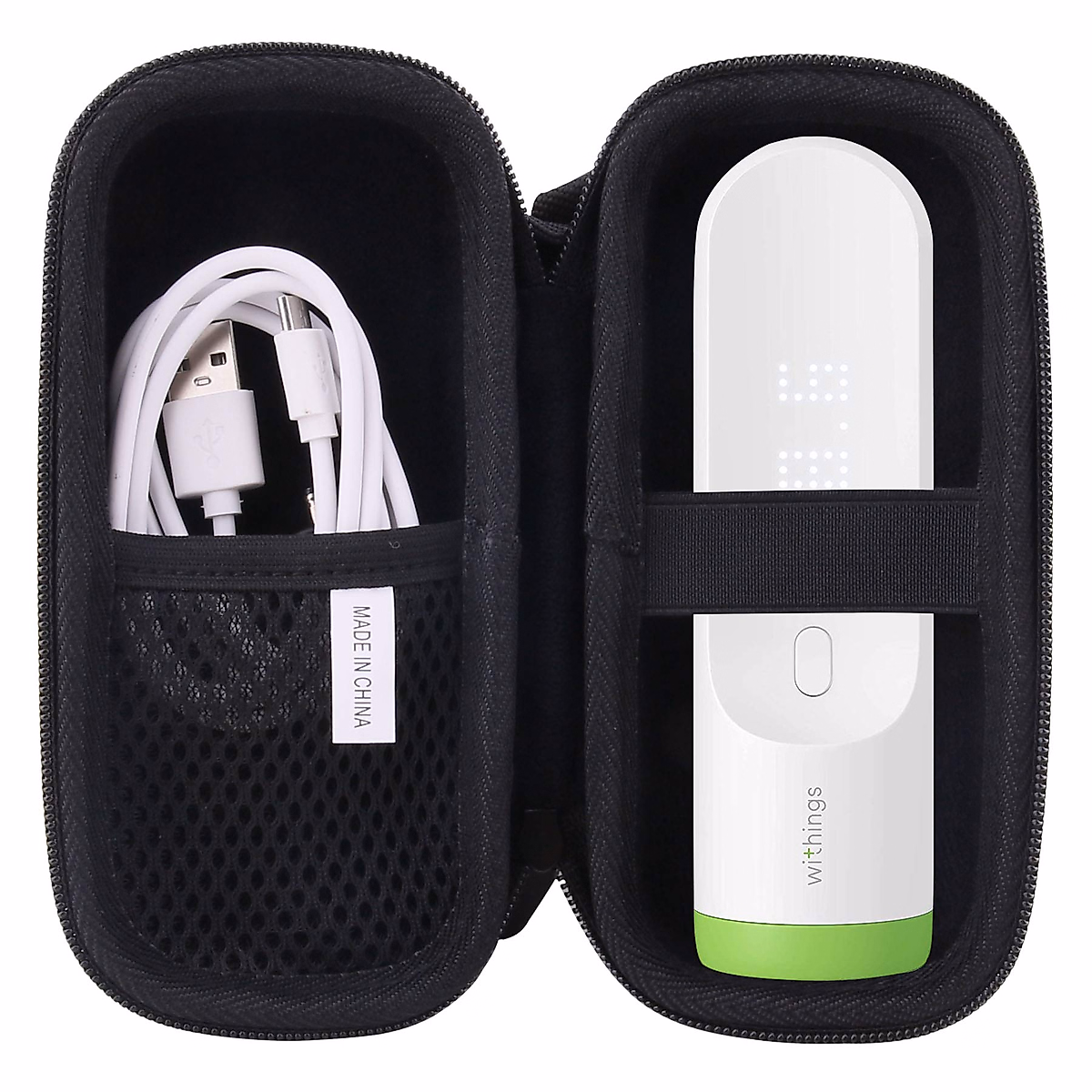 waiyu Hard EVA Carrying Case for Withings Thermo – Smart Temporal Thermometer Case (Black)