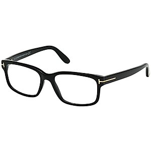 Tom Ford Rectangular Eyeglasses TF5313 001 Shiny Black 55mm FT5313
