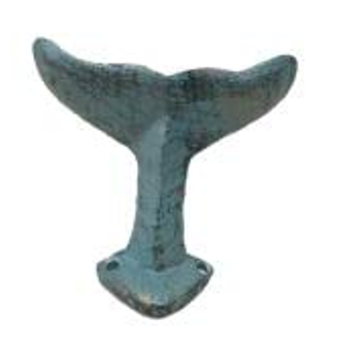 5 Cast Iron Whale Tail Hooks Or Drawer Pulls Coat Hat Closet Hall Tree Sea Foam Green Color