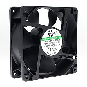 SXDOOL EC Motor Cooling Fan, 120mm Fan, 120mm 38mm AC 110V 115V 120V 220V 240V, Dual Ball Bearing 3000RPM Powerful