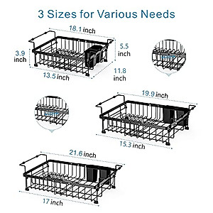 iSPECLE Dish Drying Rack and Sponge Holder, Sink Dish Rack and Kitchen Sink Caddy, 2 Packs, Bundle Sales