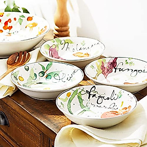 Certified International Corp Certified International Melanzana Pasta Set, Multicolored, 5 Piece