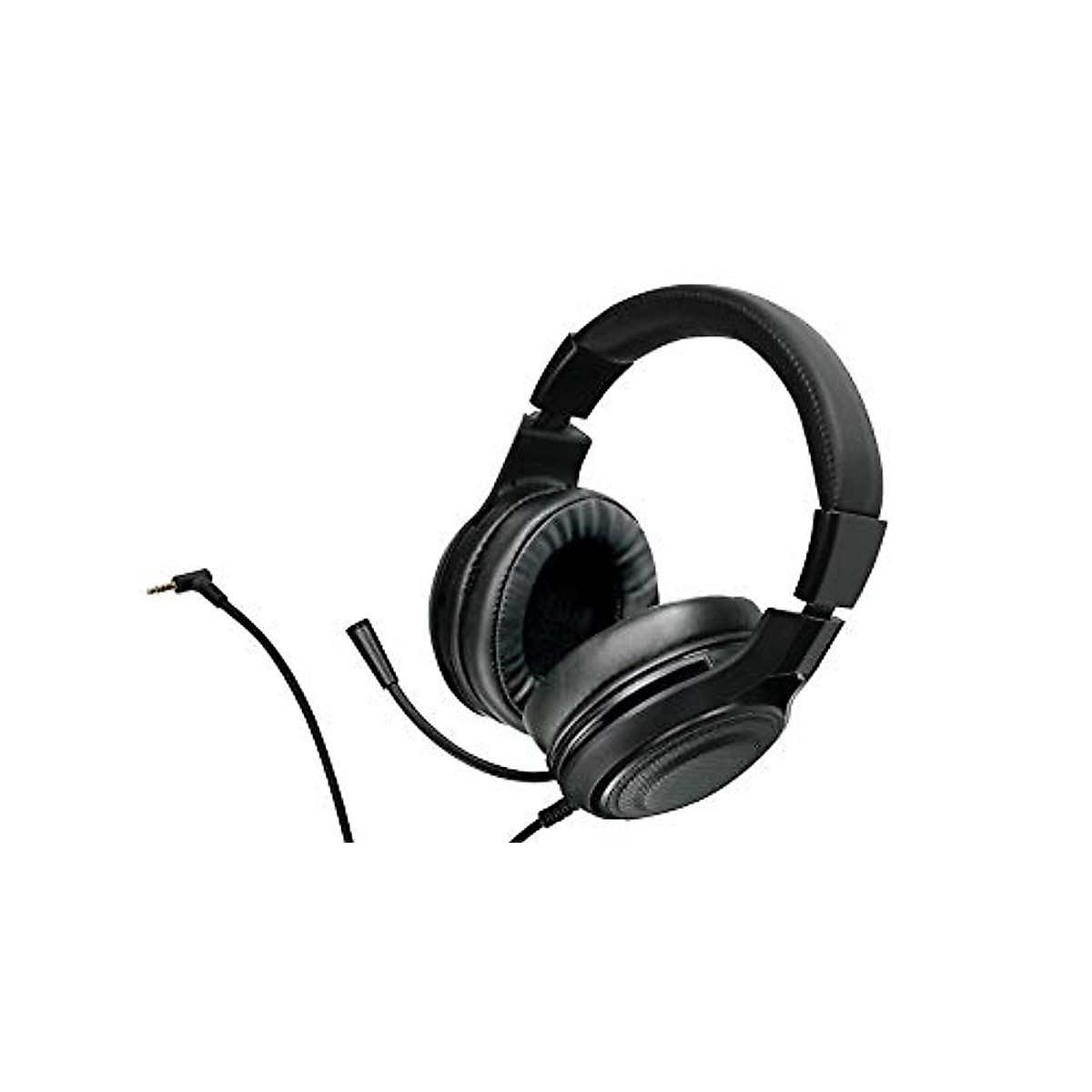 IOGEAR Kaliber NUKLEUS Gaming Headset - Xbox One S/Xbox One - PS4 - PC/Mac & Mobile Devices - 50mm Drivers - Built-in Volume Control - 3.5mm 4-Pole Stereo Plug - Includes Y Adapter for PCs - GHG601 , Black