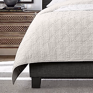 Rosevera Atherine Upholstered Platform Bed Frame/Fabric Upholstered Bed Frame with Adjustable Headboard/Chesterfield-Styled/Wood Slat Support,Queen,Charcoal